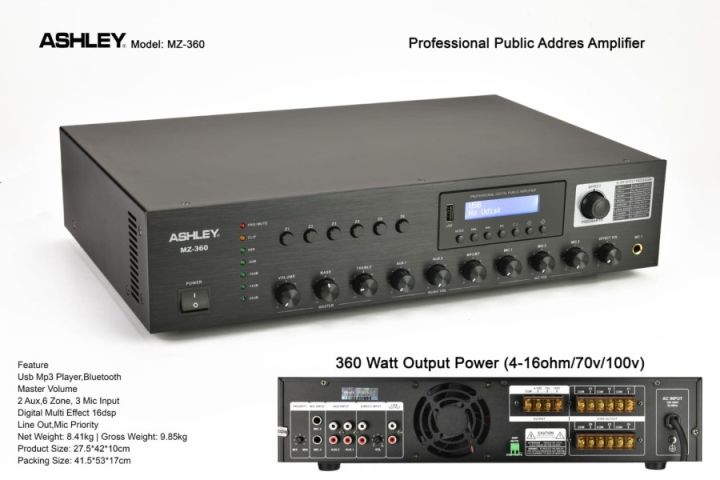 POWER AMPLIFIER ASHLEY MZ360 MZ 360 ORIGINAL | Lazada Indonesia