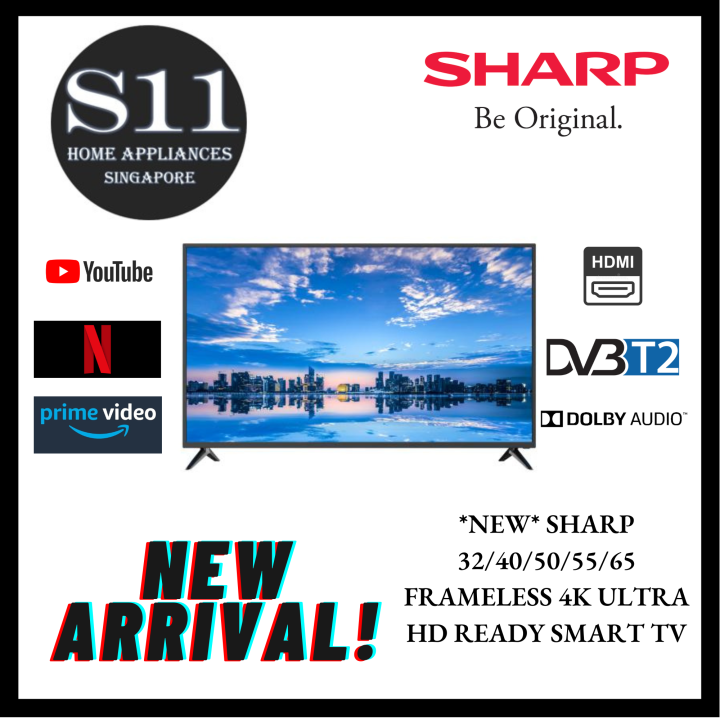 SHARP 32/40/50/55/65" FRAMELESS HD READY SMART TV *FREE DELIVERY *3 ...