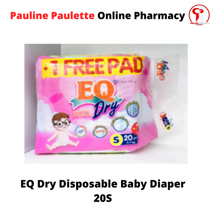 EQ Dry Disposable Baby Diaper 20S | Lazada PH