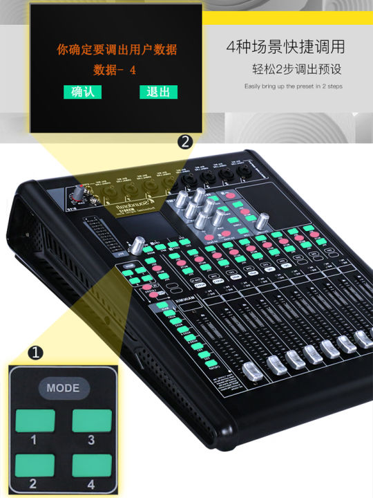 Professional digital mixer for sound arts, electric fader, special bar ...