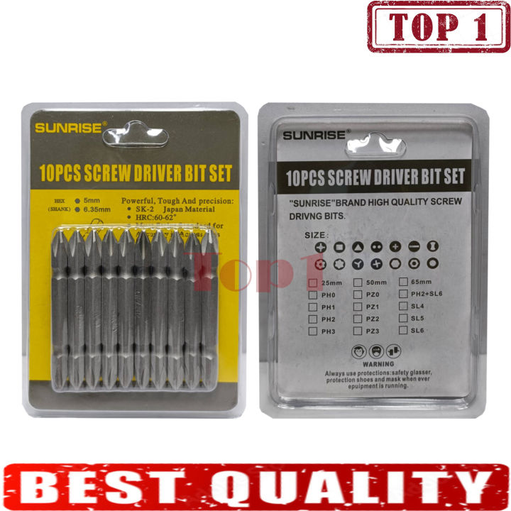 Heavy-duty! 10 pcs Screw driver bit set Good Quality heavy duty | Lazada PH