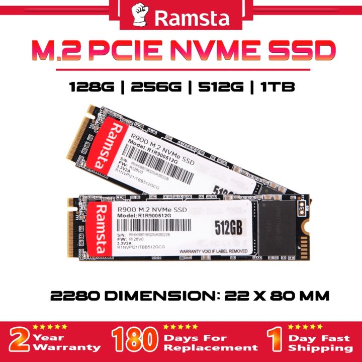 Ramsta R900 M.2 SSD Nvme PCIe 3.0 128GB 256GB 512GB 1TB Speed 2200MB/S ...