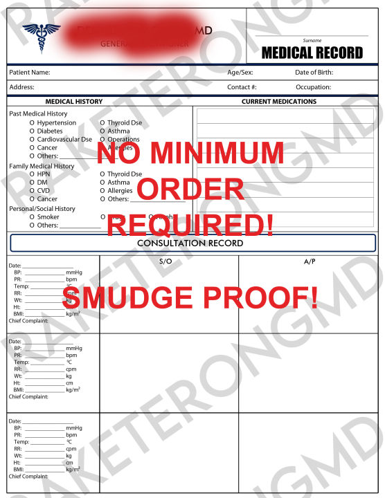 OPD RECORD, MEDICAL RECORD FOR CLINIC, CUSTOMIZED, PERSONALIZED MED ...