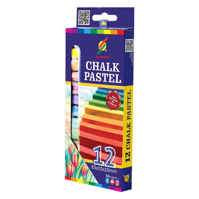 Phấn màu vẽ tranh, vẽ chân dung, vẽ phong cảnh Colormate hộp 12 màu ...