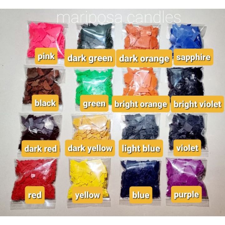 16 Color Dye Chips (5grams/pack) for candle making | Lazada PH