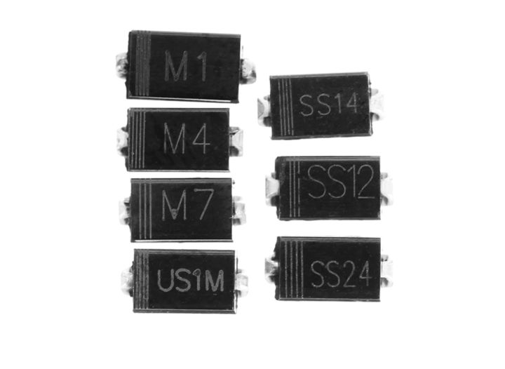 Diode SMD 2ขา (ของแท้) แพ็คละ 2 ตัว ES1M, ES1D, ES1J, SS510, SS310, SS220, RS2M, RS1M, SS36 ...
