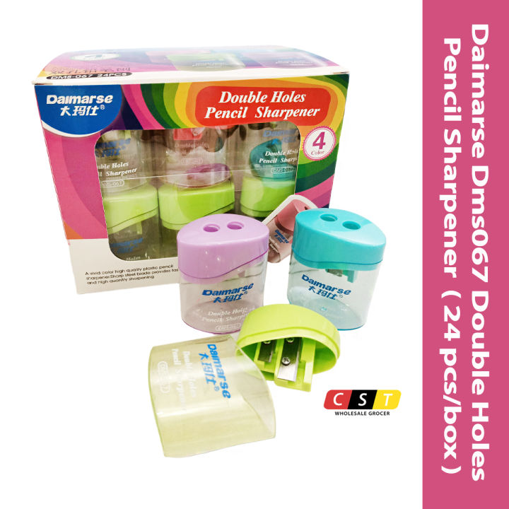Daimarse Dms067 Double Holes Pencil Sharpener (24 pcs/box) | Lazada