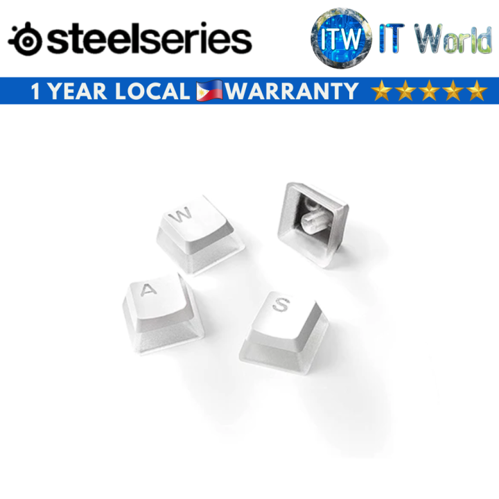Steelseries Prismcaps Universal Double Shot PBT Keycaps (White US) (60203) | Lazada PH