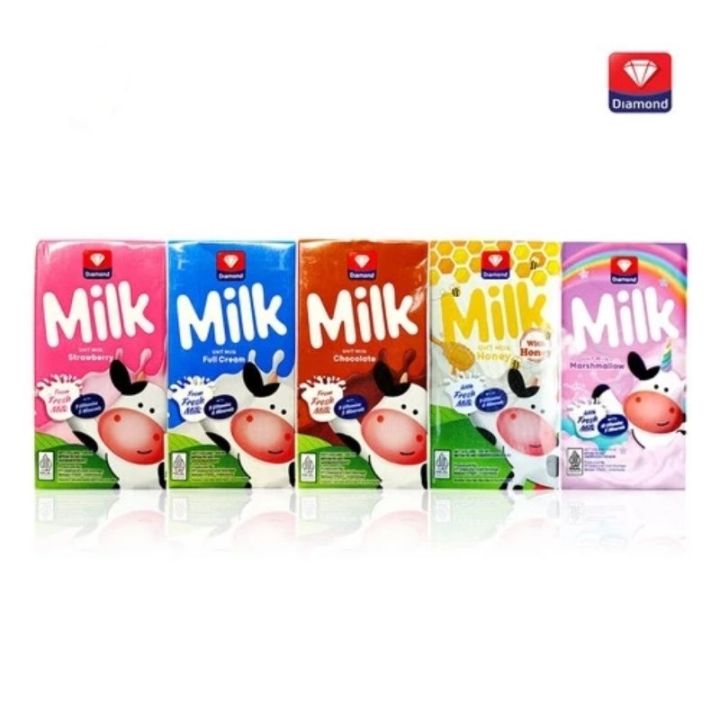 Diamond susu UHT Fress Milk 125Ml (paket 10pcs) | Lazada Indonesia
