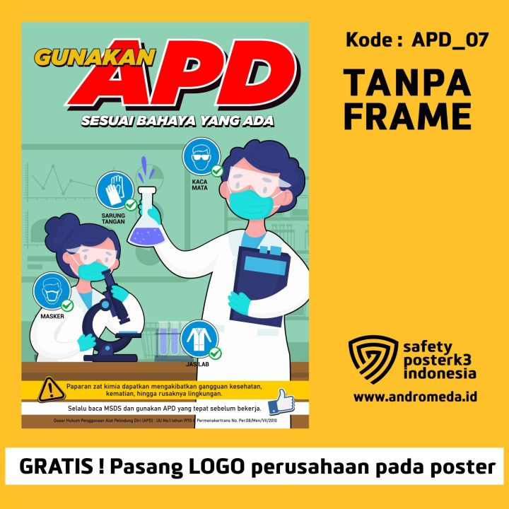 Safety Poster : APD Chemical Bekerja Kimia Laboratorium Gratis Logo ...