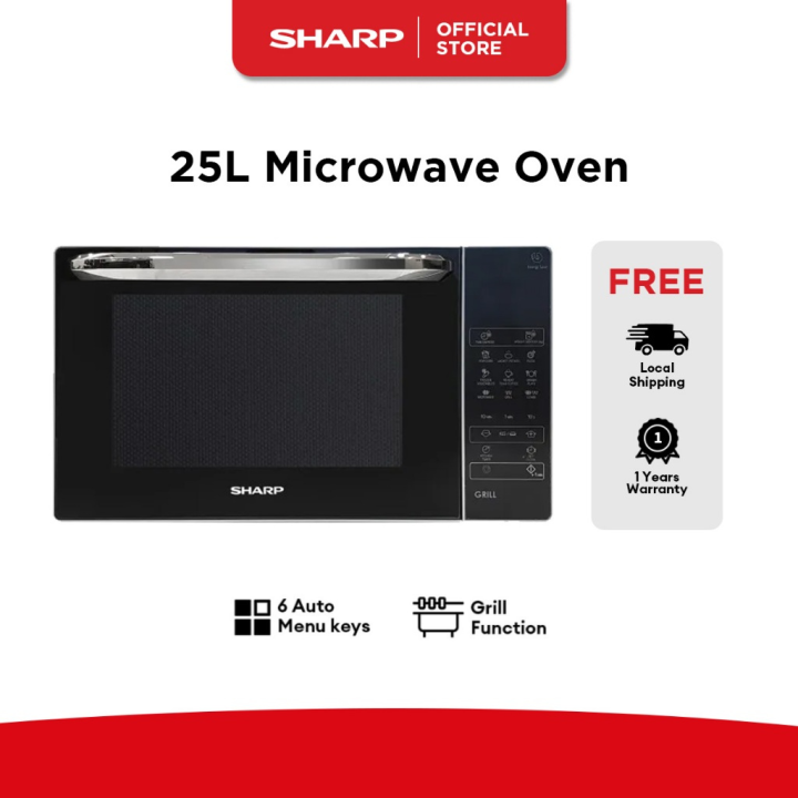 SHARP 25L Microwave Oven with Grill R-72E0(SM) | Lazada Singapore