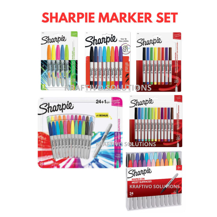 [ SHARPIE MARKER SET ] ASSORTED SHARPIE PERMANENT MARKER SET/100% ...
