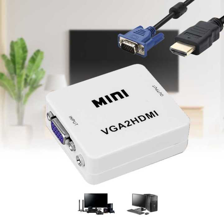 CONVERTER VGA TO HDMI Mini BOX Konverter VGA2HDMI Adapter Convert ...
