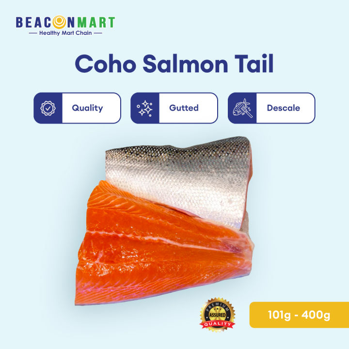 [Beacon Mart] Seafood Premium Chile Coho Salmon Tail | Ekor Salmon Beku ...