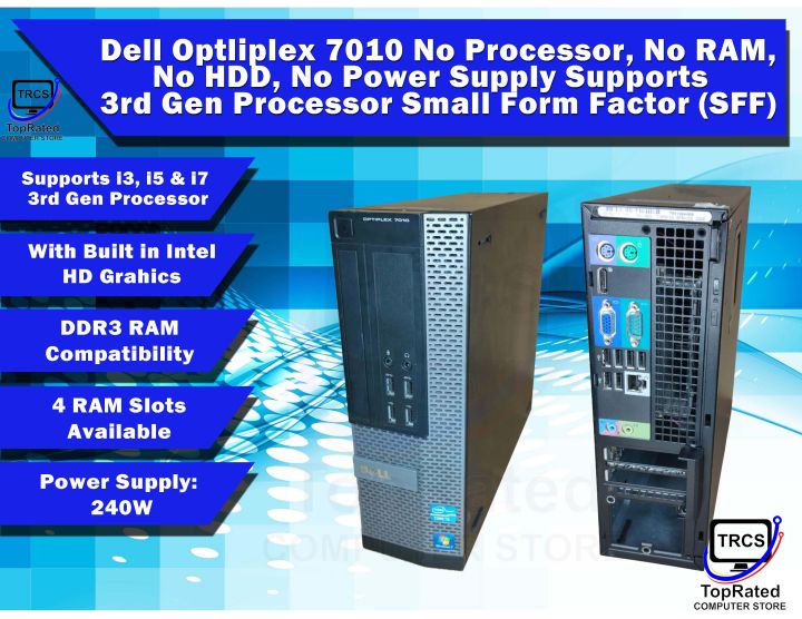 Desktop Computer Dell Optiplex 7010(SFF) No Processor, No RAM,No HDD,No ...