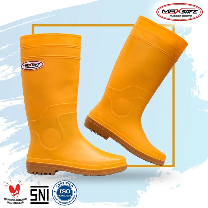 Sepatu Boot SNI Termurah Max Safe 8808 Kuning | Lazada Indonesia