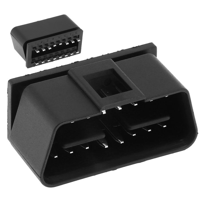 OBD II OBD2 24V Square Hole 16Pin Male Extension Opening Cable Car ...