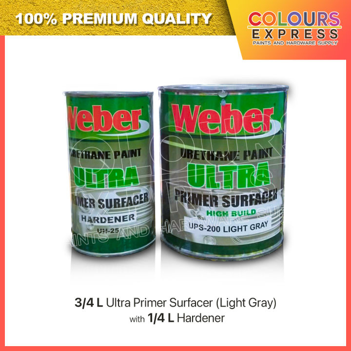 Weber Ultra Primer Surfacer Light Gray / FAMILY COLOR GRAY with Hardener 3/4 topcoat L 1/4 ...