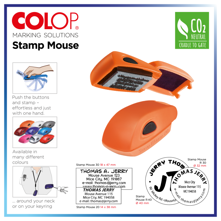 COLOP STAMP MOUSE | SELF-INKING STAMP I RUBBER STAMP I OFFICE STAMP I ...