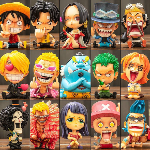 One Piece Cute Japanese Anime Figure Action Figure Luffy Ace Zoro Sanji ...