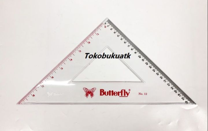 Penggaris Segitiga Butterfly No.12 | Lazada Indonesia