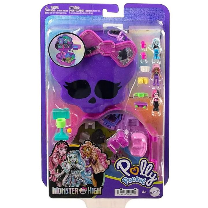 Polly Pocket Monster High Compact With 3 Micro Dolls & 10 Accessories ...