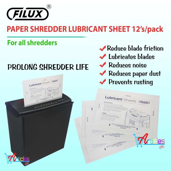 Filux Paper Shredder Lubricant Sheets Shredder Lubricating Oil Paper ...