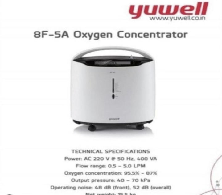 YUWELL OXYGEN CONCENTRATOR 8F-5AW 5L / 7F-10 10L [2year waranty] | Lazada