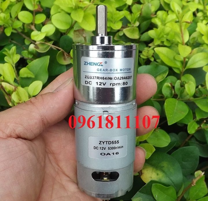 Motor giảm tốc 12V 80 vòng/phut, động cơ giảm tốc 24v 26 vòng, motor ...