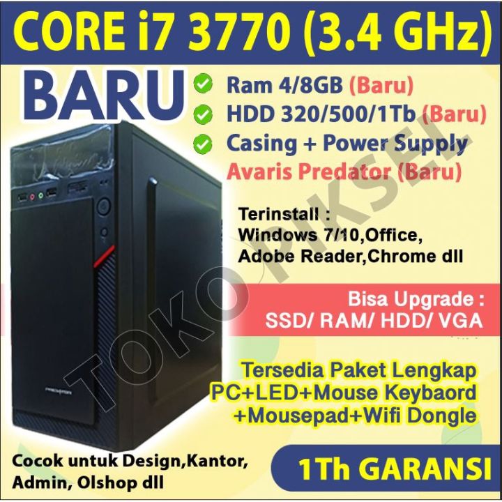 Komputer PC Rakitan Intel Core i7 3770 BARU | Lazada Indonesia