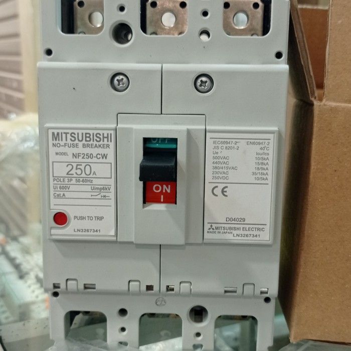 MCCB BREAKER NFB MITSUBISHI NF250 CW 250A 3P 3PHASE NF250-CW | Lazada Indonesia
