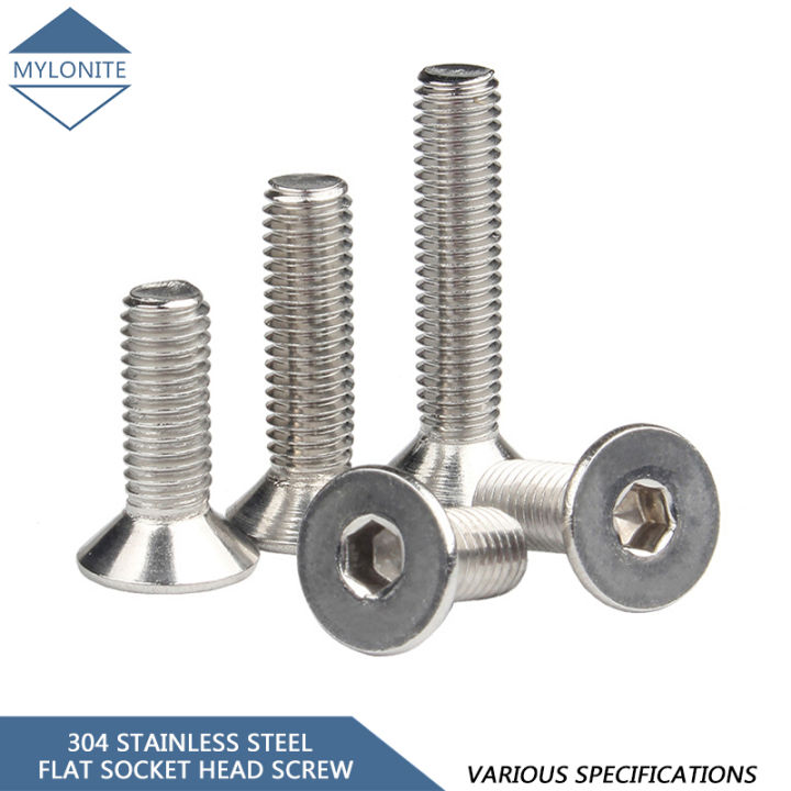 M6 M8 M10 Flat Head Screws Bolts Length 8mm-100mm Stainless Steel 304 ...