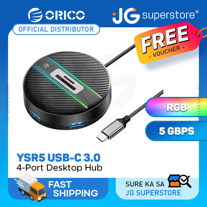 [CLEARANCE] ORICO 4-IN-1 USB HUB 5GBPS RGB (0.3M,1.8M) Type-C Cable ...