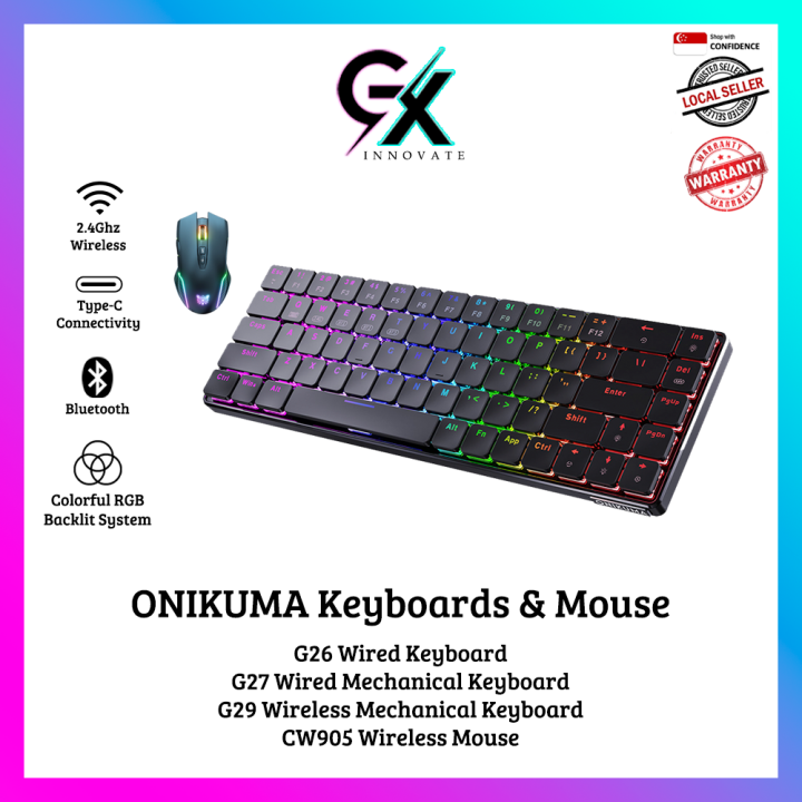 ⭐[SG SELLER]⭐ Onikuma RGB Gaming Keyboard and Mouse - CW905 / G26 / G27 ...