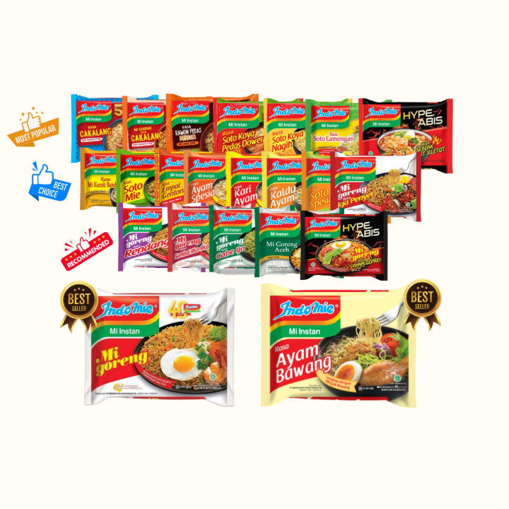 MIE INSTANT MI INDOMIE VARIAN LENGKAP GORENG KUAH MAKANAN RINGAN ...