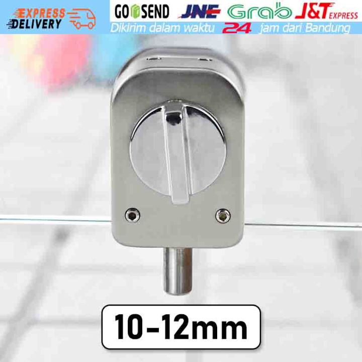 【Ready Stock】Grendel Kunci Pintu Kaca Lantai Kunci Slot Single Glass Door Lock Bolt 10-12mm ...