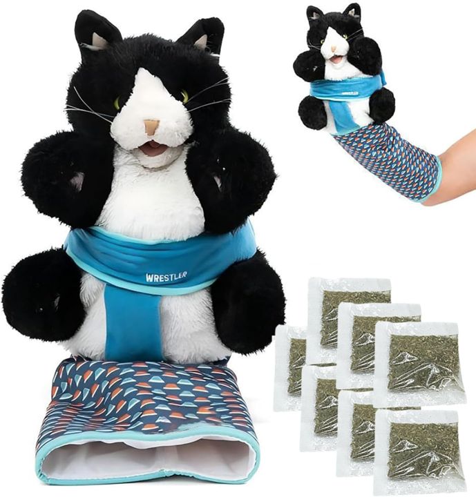 Cat Puppet Wrestler, Cat Wrestling Toy Puppet, Antarcking Wrestler ...
