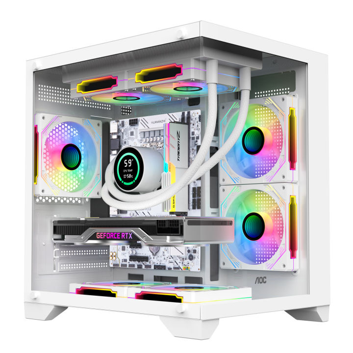 AOC CG391W white gaming computer host, sea view room chassis, double ...