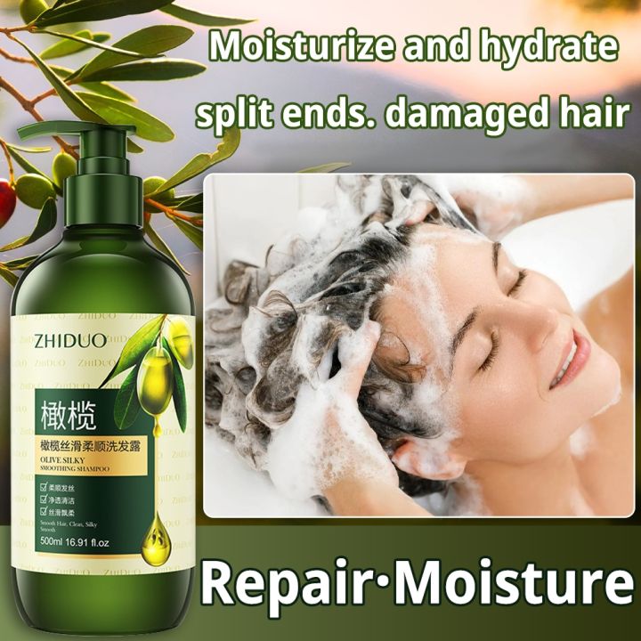 Olive Oil Shampoo natural plant smooth shampoo Oil Control fluffy Anti ...