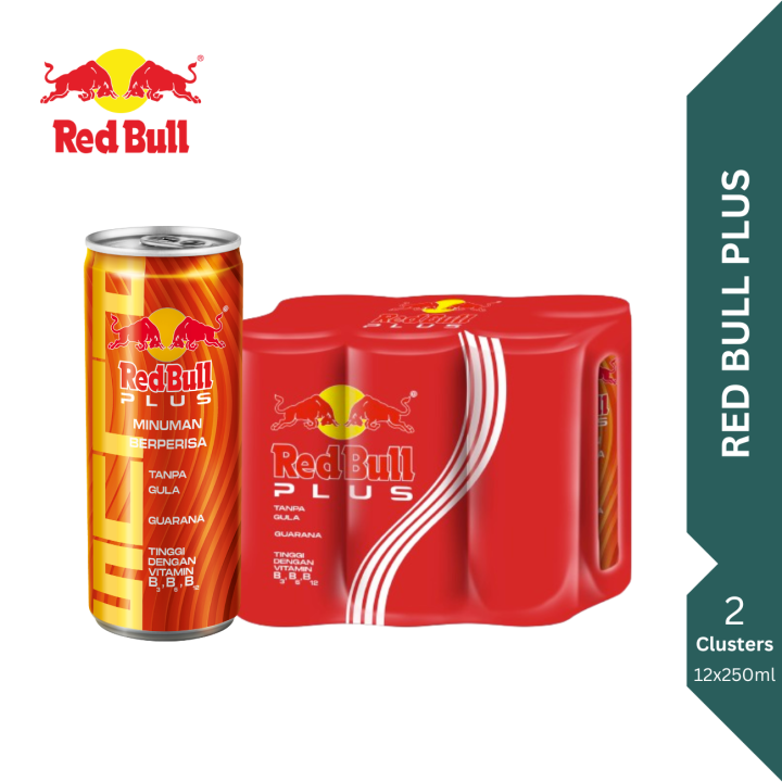 Red Bull Plus Can 12 x 250ml -2 Clusters | Lazada