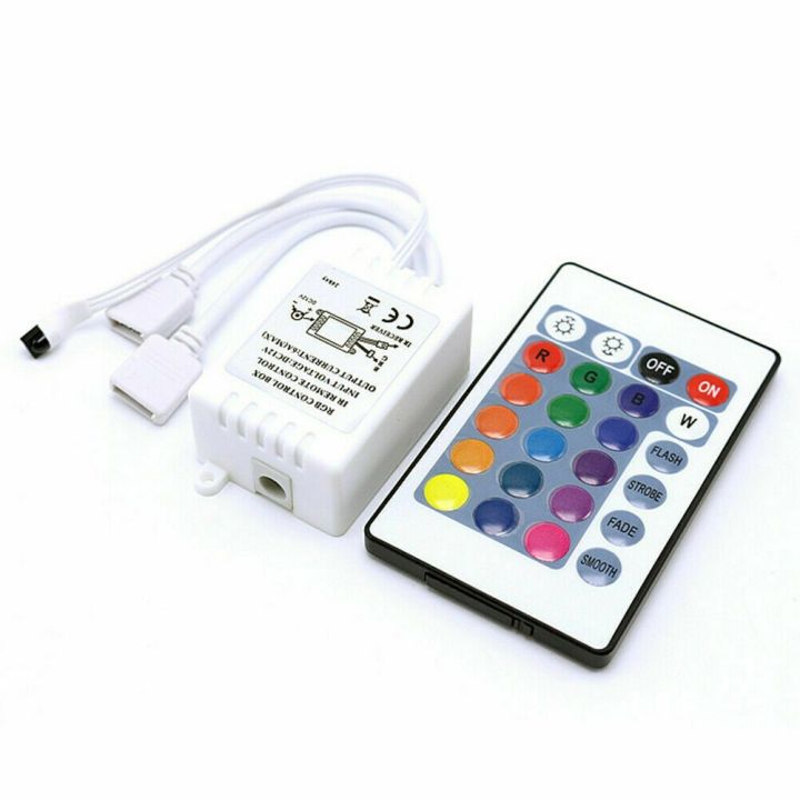 Compact RGB Control Box with 24 keys Remote Controller for LED Strip ...