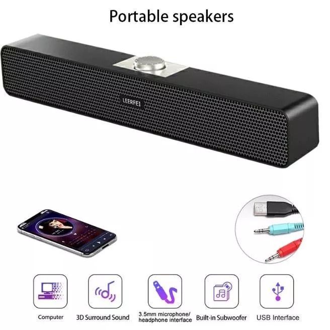 Sound Bar Portable Desktop Loud Speaker Super Bass | Lazada
