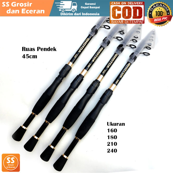 Joran UL Ultra Light Spinning Ruas Pendek 45CM Ukuran Komplit Ghotda Ring Fuji | Lazada Indonesia