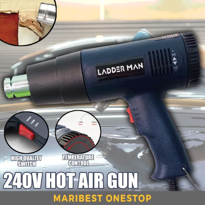 1800W 240V Hot Air Gun Temperature and Air Flow Control With 1pc Nozzle ...