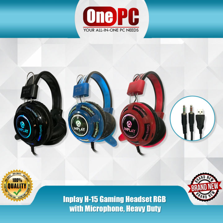 Inplay H-15 Gaming Headset RGB With Microphone, Heavy Duty | Lazada PH