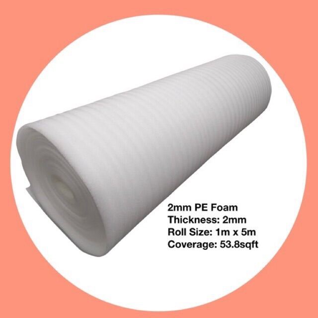 PE FOAM ROLL/ 1M X 5M X 2MM(T)/ 1M X 10M X 1MM(T) | Lazada