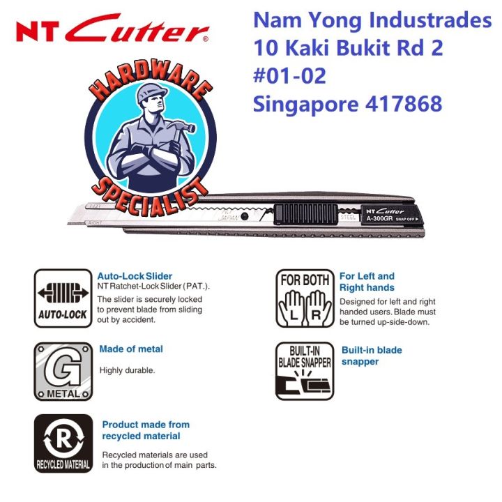 NT Cutter A-300GRP Auto-Lock slider Pen Knife (Made In Japan) | Lazada ...