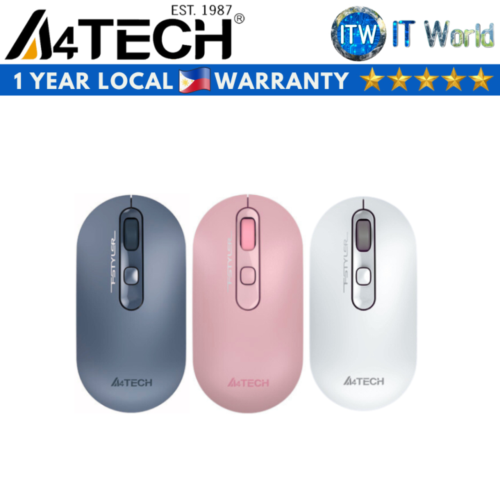 Itw | A4tech FG20 - 2.4G Wireless Mouse (Ash Blue | Pink | White ...