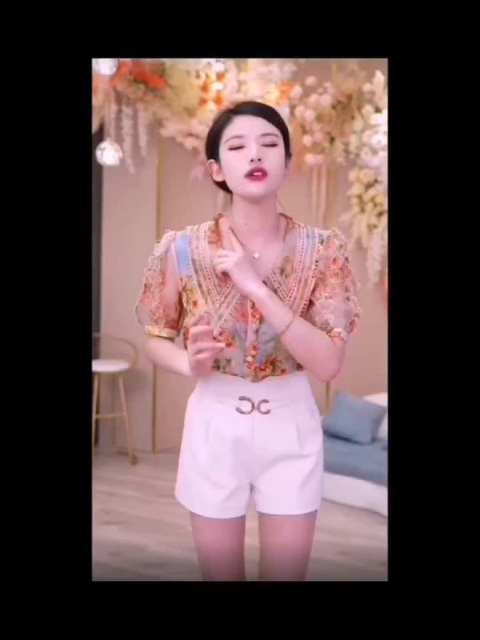 FE2023 ฤดูร้อนใหม่เสื้อชีฟองสไตล์ตะวันตกยอดนิยมในปีนี้เสื้อเชิ้ตแฟชั่นระดับไฮเอนด์ลายดอกไม้ใส่ ...