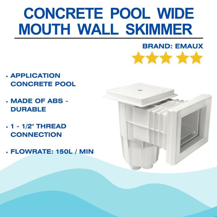 Emaux EM0020-RC Concrete Swimming Pool Wide Mouth Wall Skimmer | Lazada PH